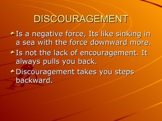 Discouragement | PPT