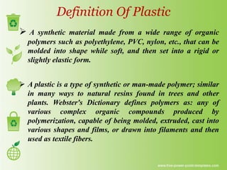 Discourage to use plastic | PPTX