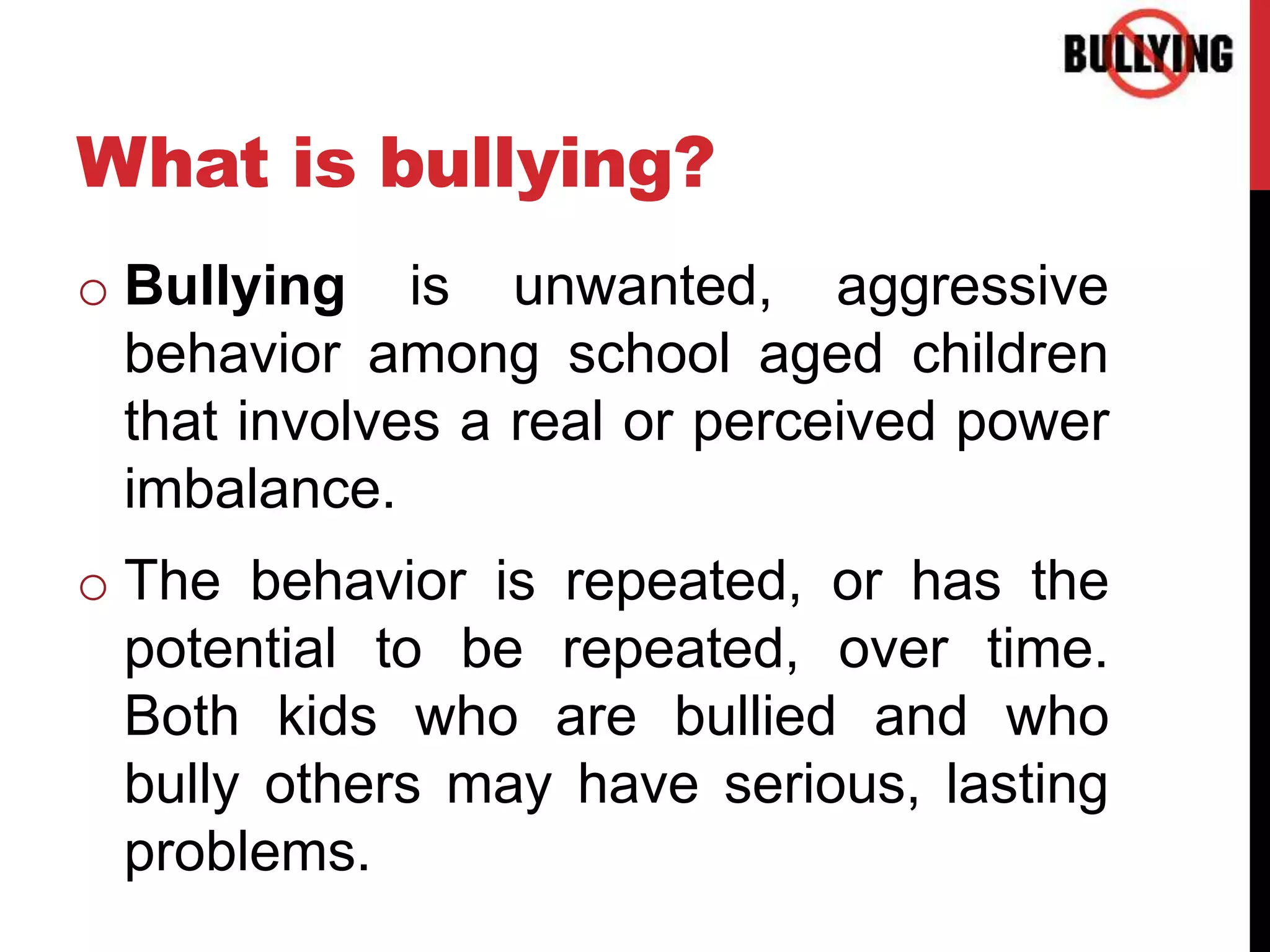 Discouraging the trend of bullying | PPTX