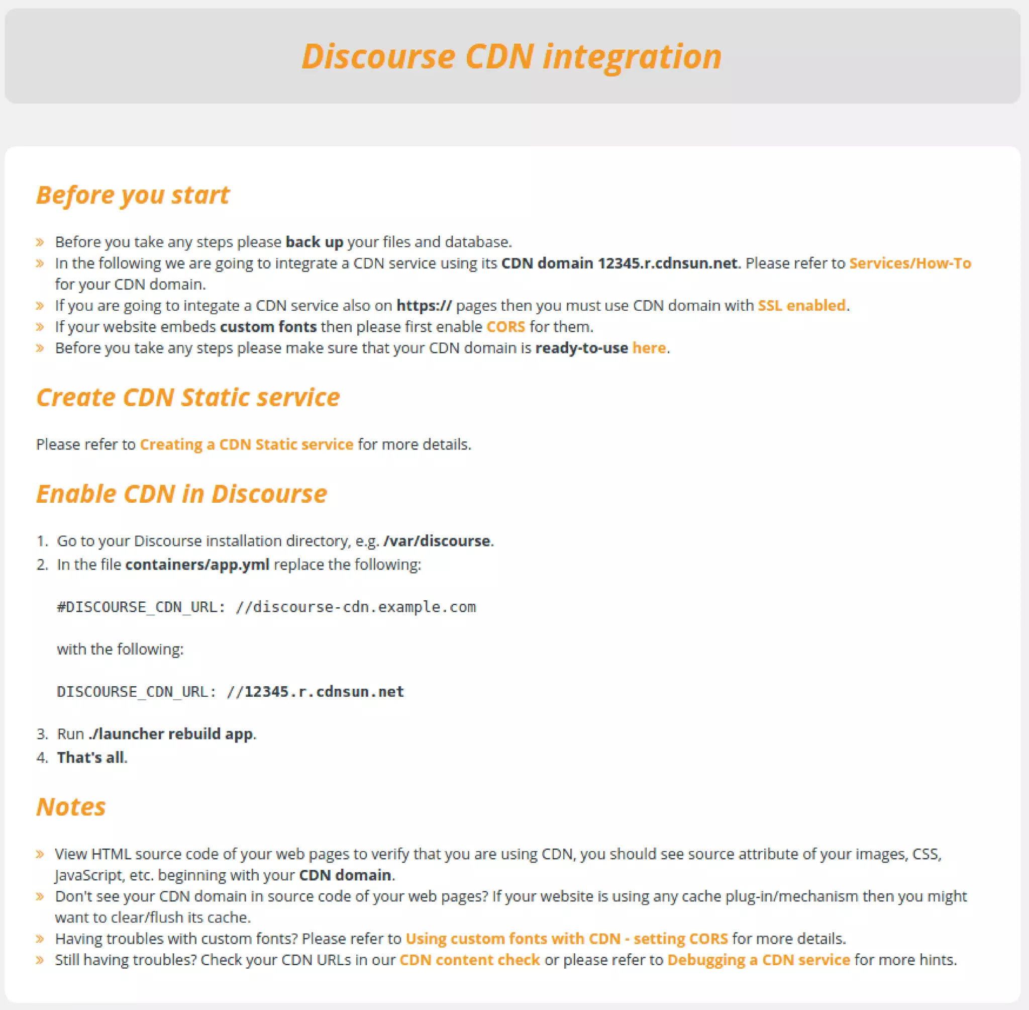 Discourse CDN Integration. Step by step instructions | PPT