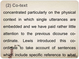 DISCOURSE The Role of Context in Interpretation | PPTX