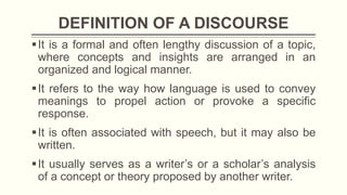DISCOURSE: TEXT AS CONNECTED DISCOURSE | PPTX