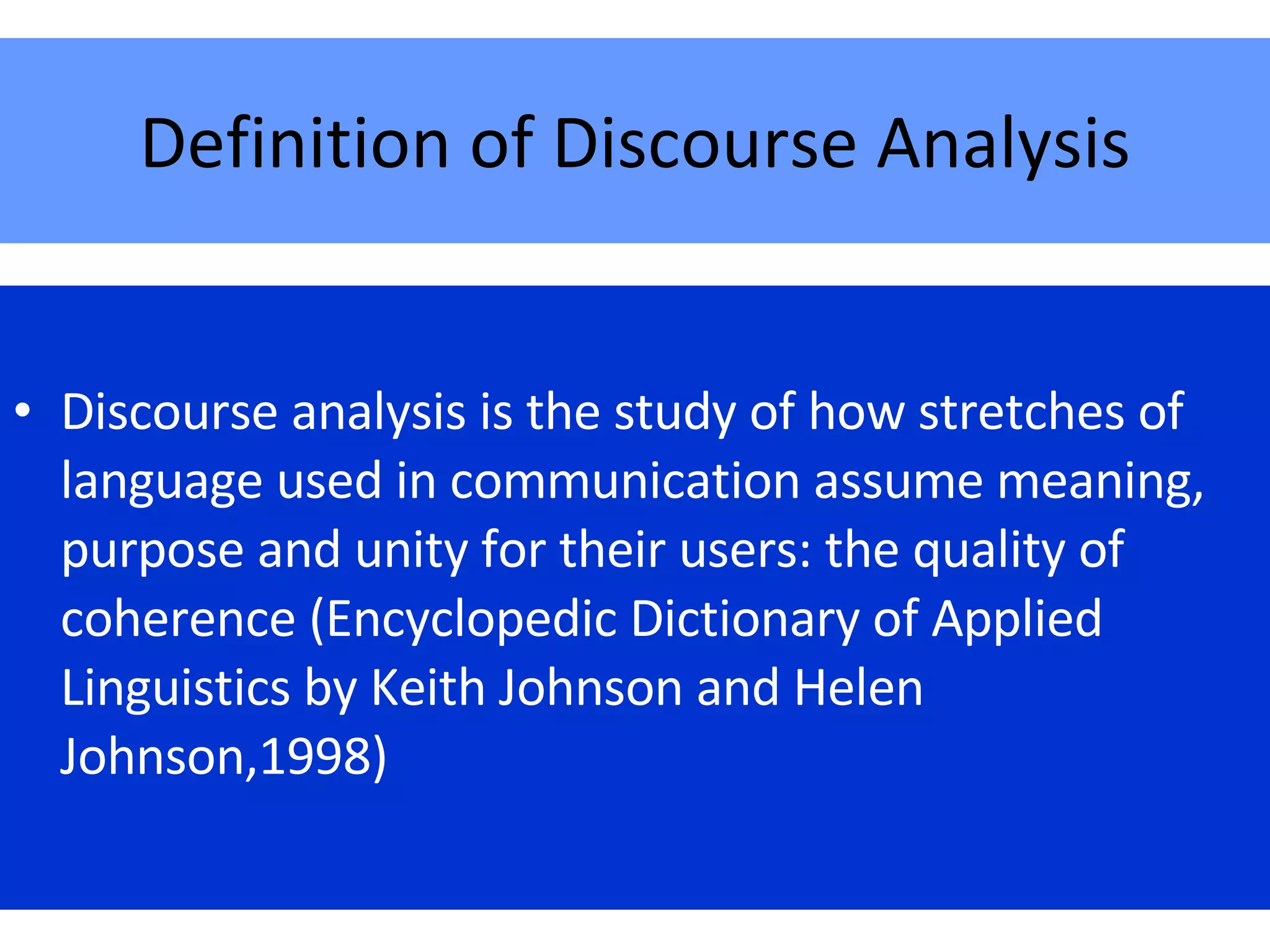 Discourse Analysis | PPT