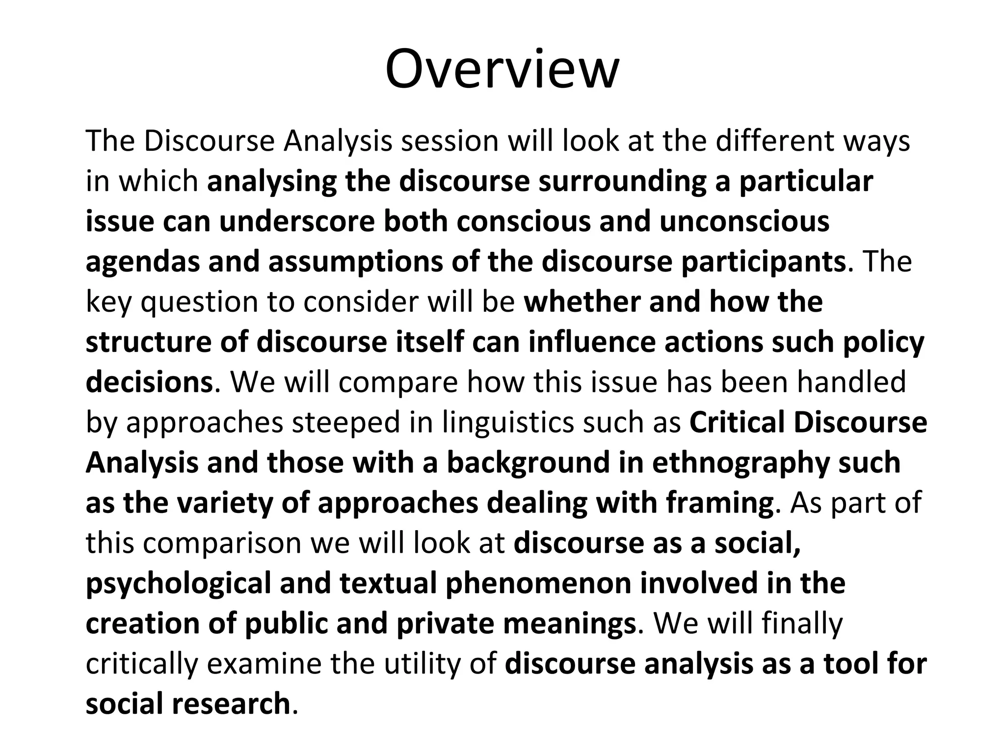 Discourse Analysis for Social Research | PPT