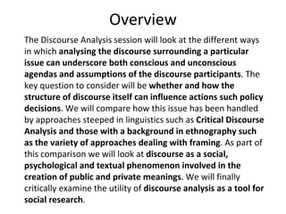 Discourse Analysis for Social Research | PPT