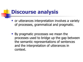 Discourse analysis | PPT
