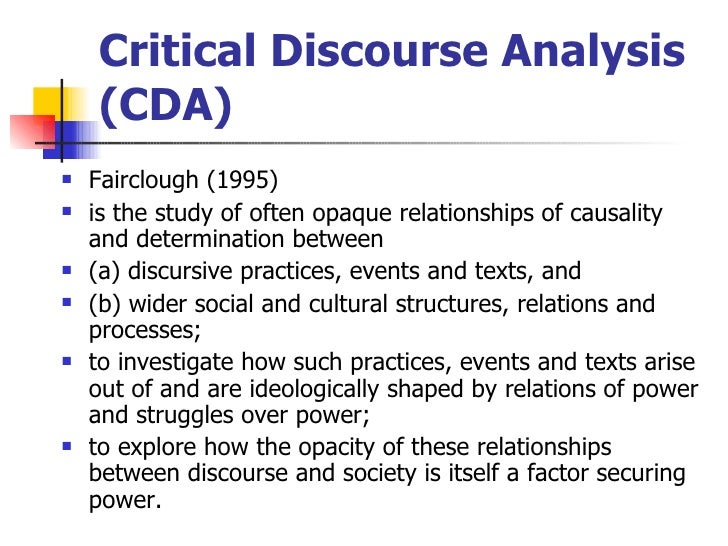Discourse Analysis Discourse Analysis