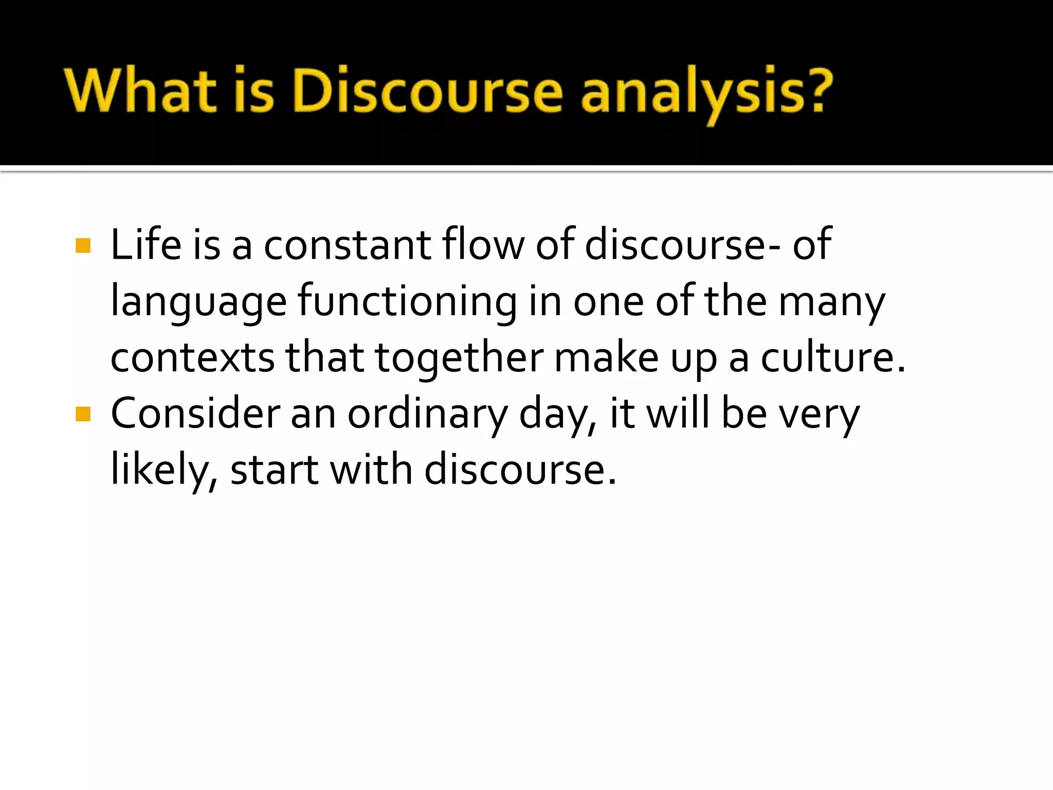 Discourse analysis | PPT