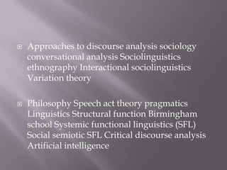 Discourse analysis | PPT
