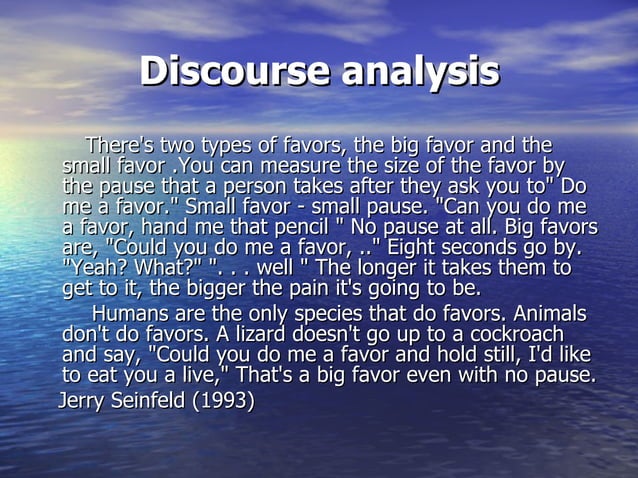 Discourse analysis | PPT