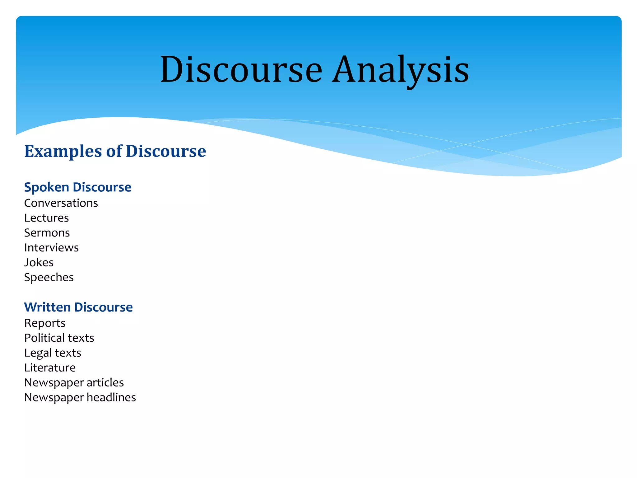 Discourse analysis | PPTX