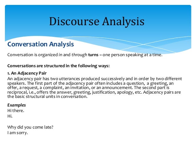 Discourse analysis