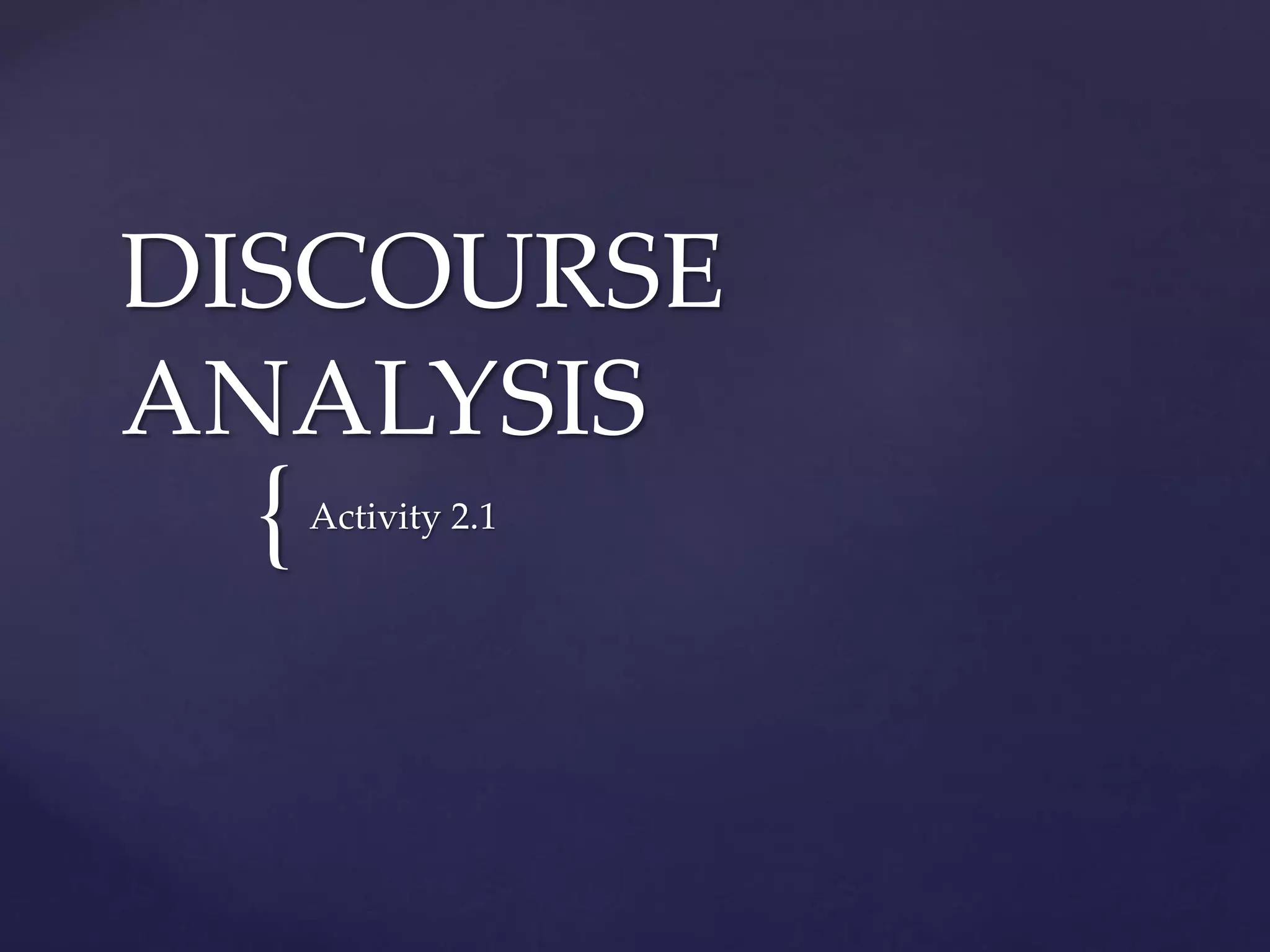 Discourse analysis | PPT