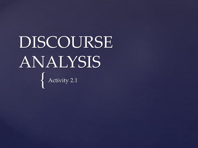 Discourse analysis | PPT
