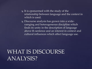 Discourse analysis | PPT