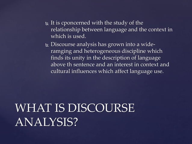 Discourse analysis | PPT