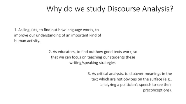 Discourse analysis | PPT