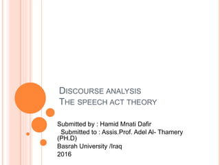 Discourse analysis | PPTX