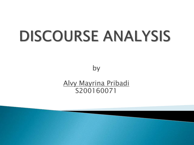 Discourse analysis | PPTX