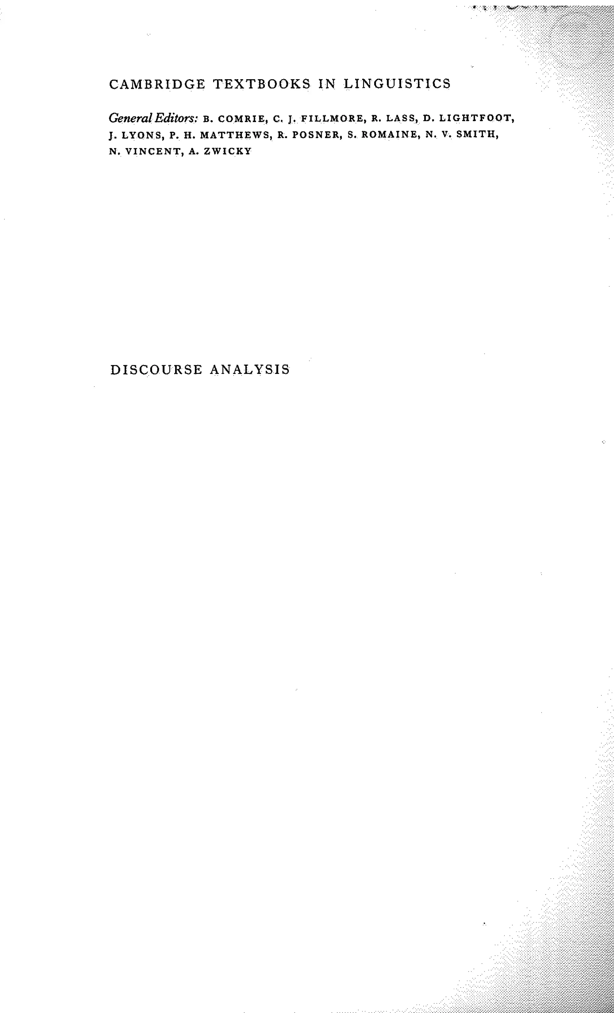 Discourse analysis by gillian brown & george yule | PDF | Books and ...