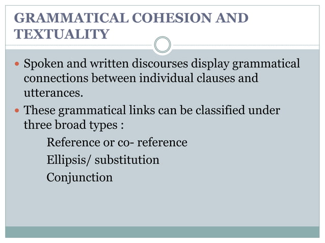 Discourse analysis and grammar | PPTX
