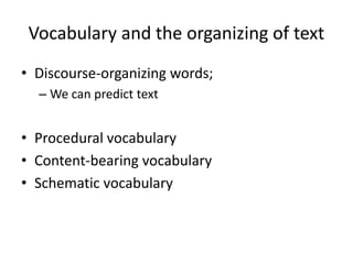 Discourse analysis and vocabulary | PPTX