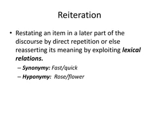 Discourse analysis and vocabulary | PPTX