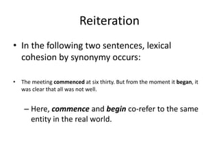 Discourse analysis and vocabulary | PPTX