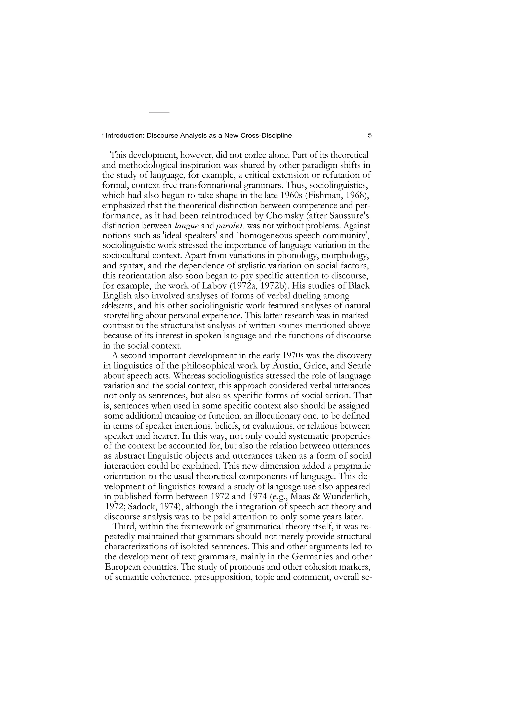 Discourse analysis as a new cross discipline | PDF