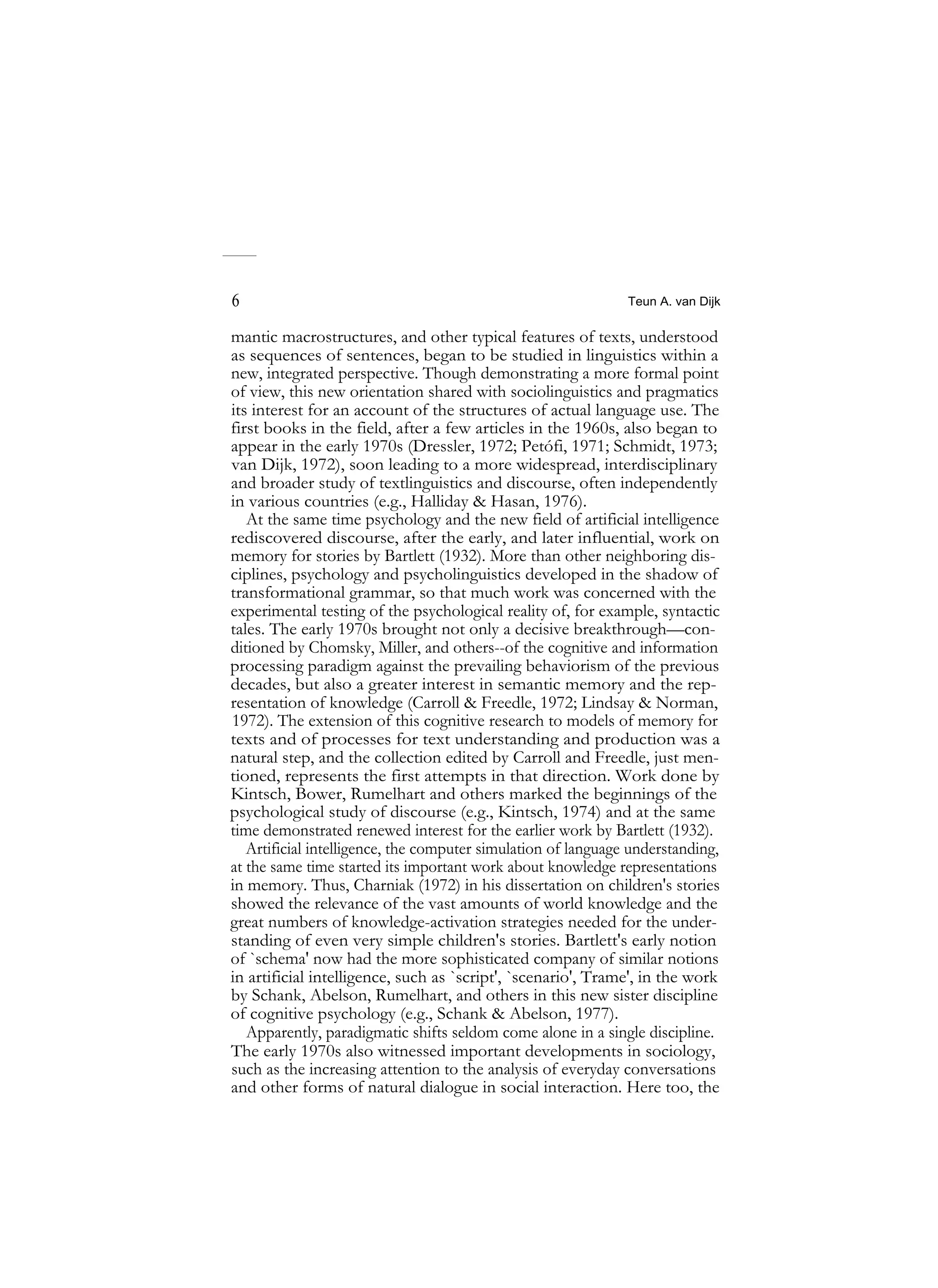 Discourse analysis as a new cross discipline | PDF