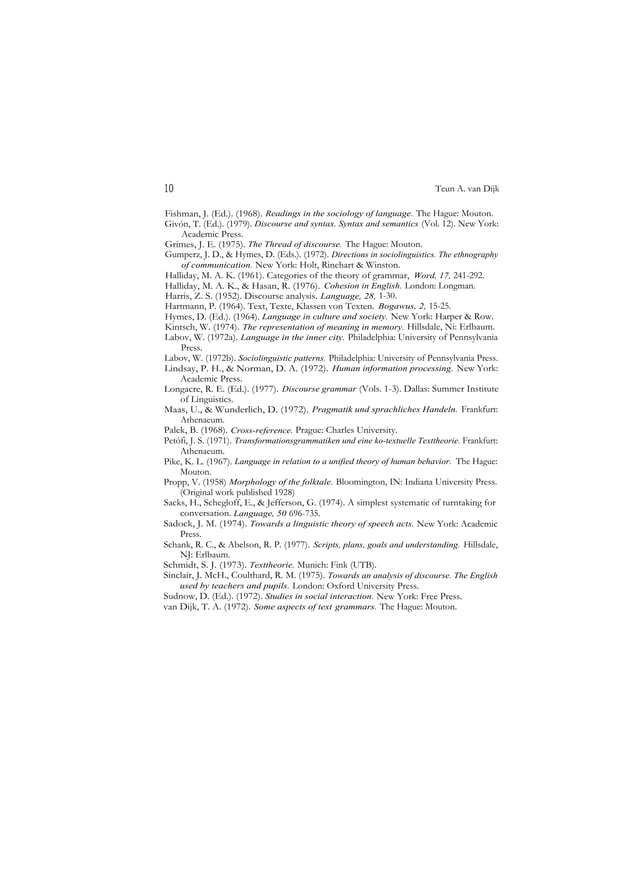 Discourse analysis as a new cross discipline | PDF