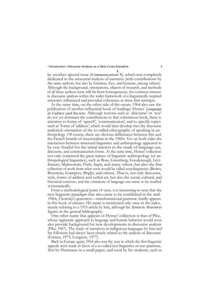 Discourse analysis as a new cross discipline | PDF
