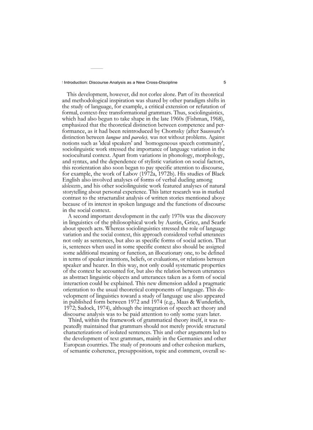 Discourse analysis as a new cross discipline | PDF