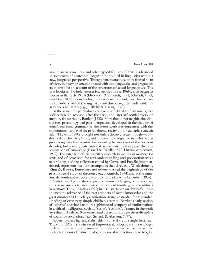 Discourse analysis as a new cross discipline | PDF