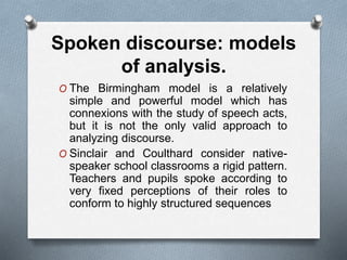 Discourse analysis for language teacher. | PPT