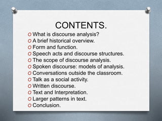 Discourse analysis for language teacher. | PPT