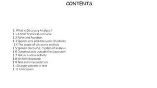 DISCOURSE ANALYSIS FOR LANGUAGE TEACHER | PPT