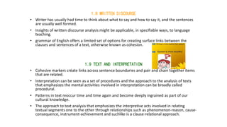 DISCOURSE ANALYSIS FOR LANGUAGE TEACHER | PPT