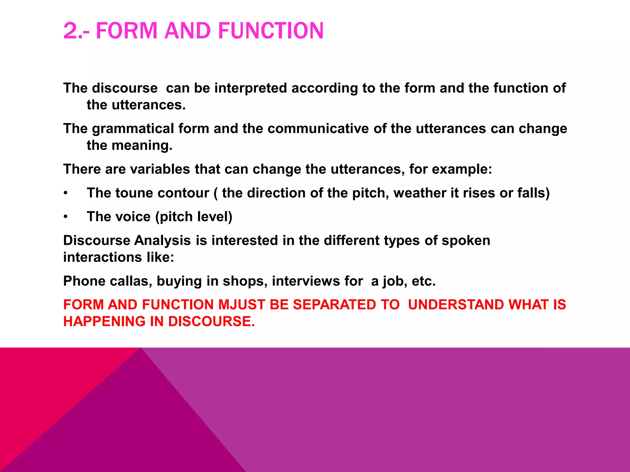 Discourse analysis for language teachers | PPTX