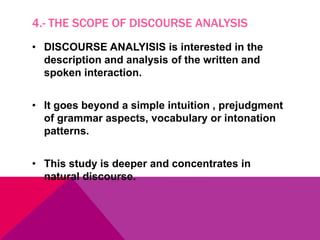 Discourse analysis for language teachers | PPTX