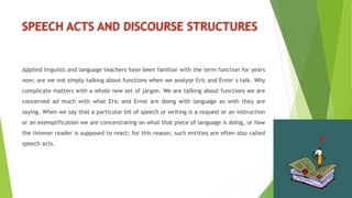 Discourse analysis for teachers | PPTX