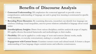 English Literature Research Method Discourse Analysis | PPTX