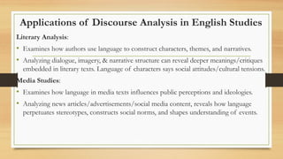 English Literature Research Method Discourse Analysis | PPTX