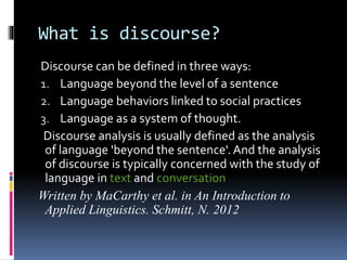Discourse analysis | PPTX