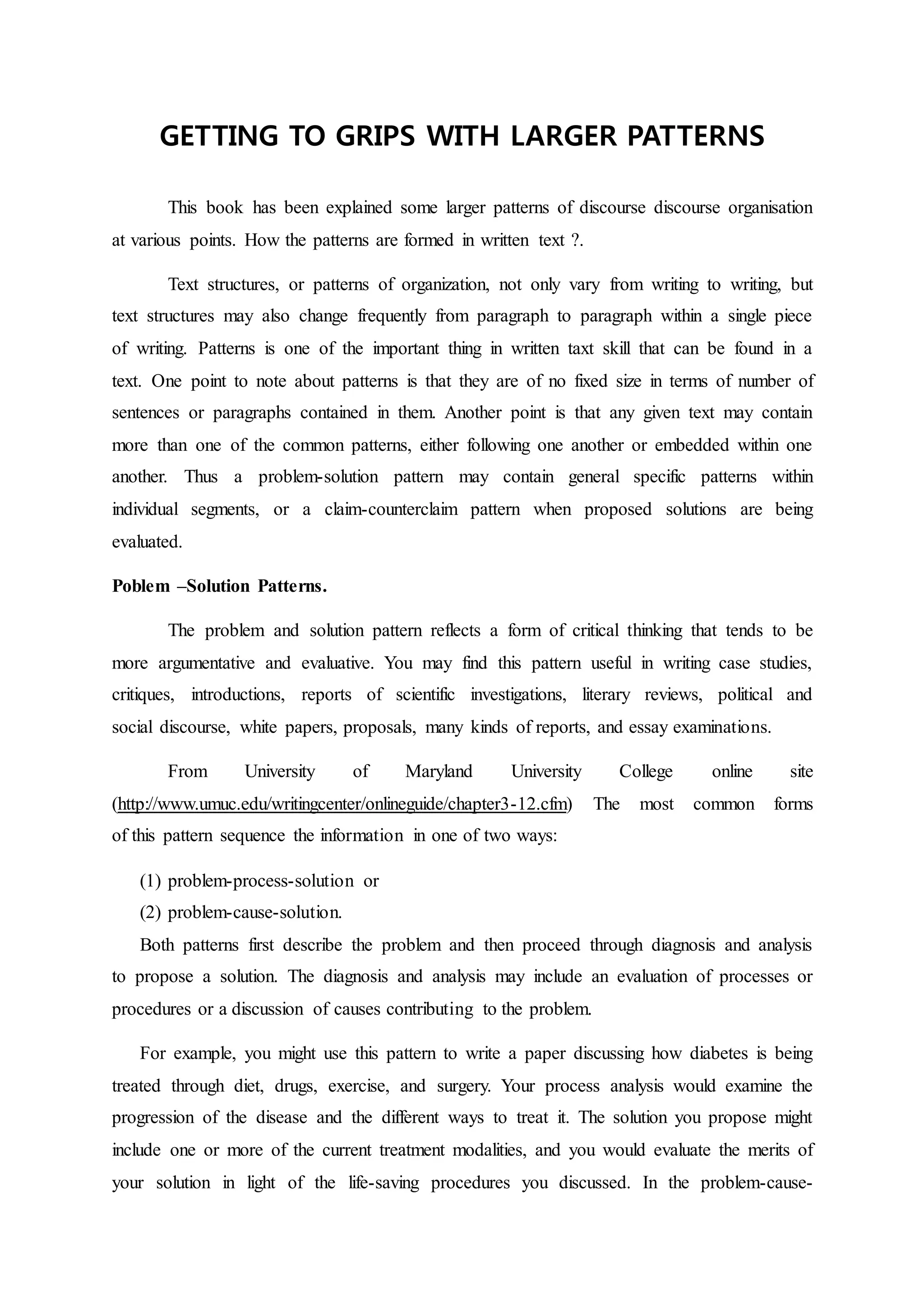 GETTING TO GRIPS WITH LARGER PATTERNS | DOCX