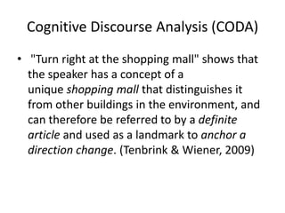 Briefly on Discourse and Cognition | PPT