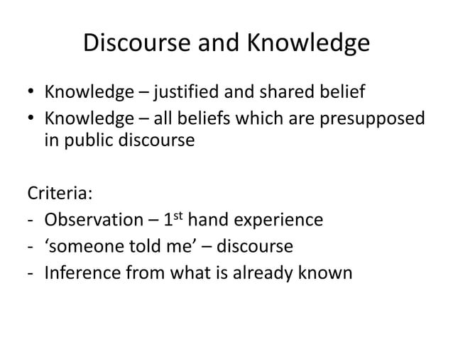 Briefly On Discourse And Cognition Ppt