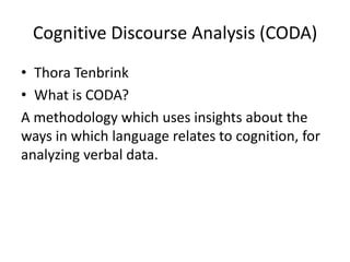 Briefly on Discourse and Cognition | PPT