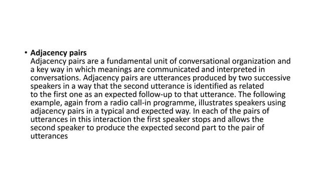 Discourse and conversation | PPTX