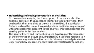 Discourse and conversation | PPTX